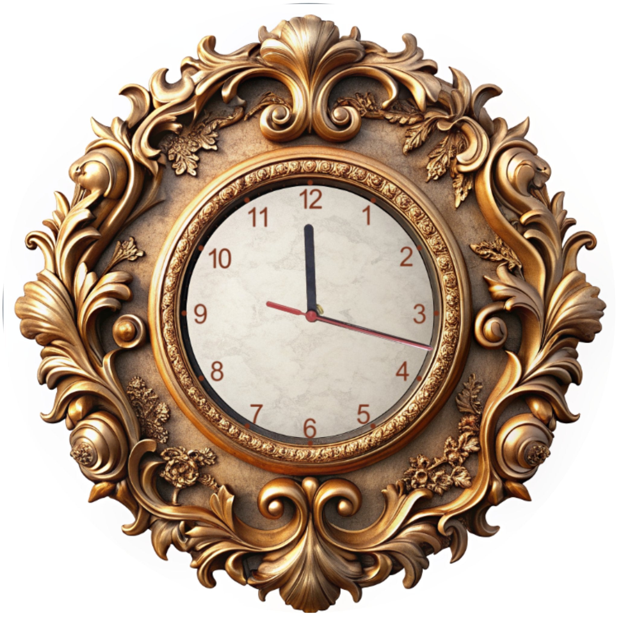 Wall Clock Retro Style Model 1 – Print Concept
