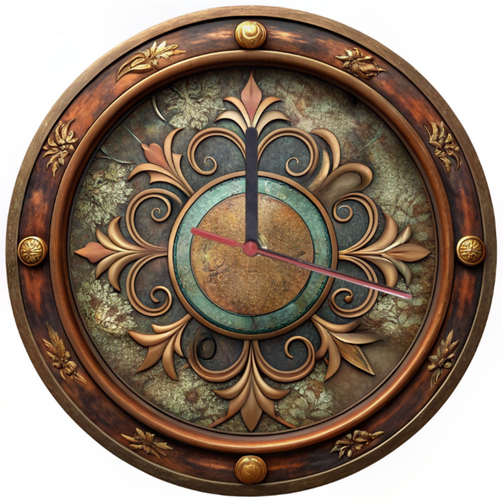 Wall Clock Retro Style Model 6 – Print Concept