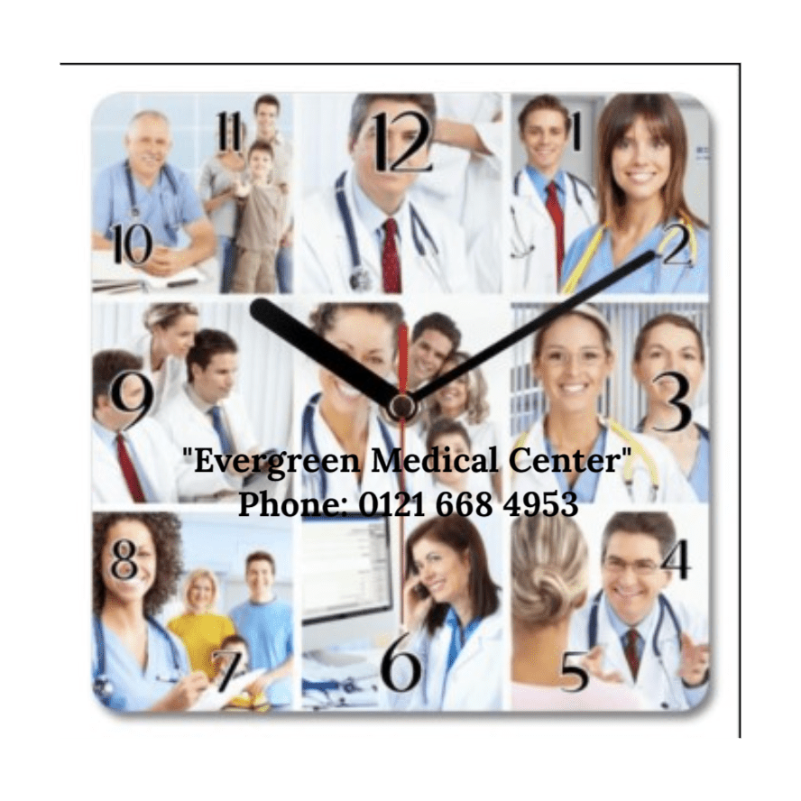 Medical Unit Clock - Stylish Printed Glass Wall Clock | CB Print Concept